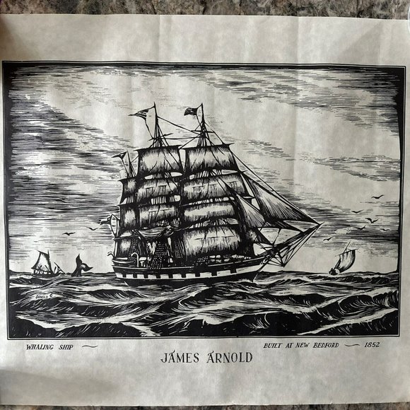 Art | Whaling Ship James Arnold 17x21 Print Vintage 196s | Poshmark